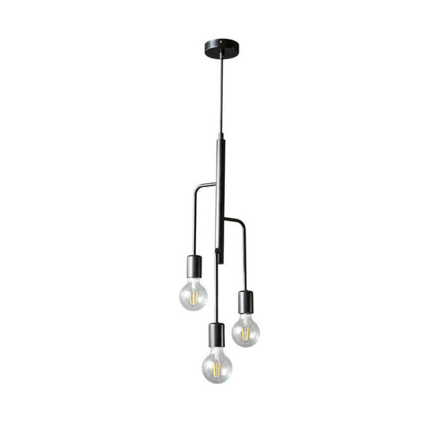 Iron Black Chandelier Pendant Light 3 Heads | Rebooters