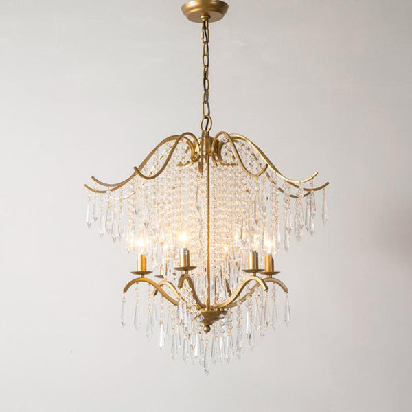 Candle Chandelier Light Fixture Traditional Gold | Rebooters