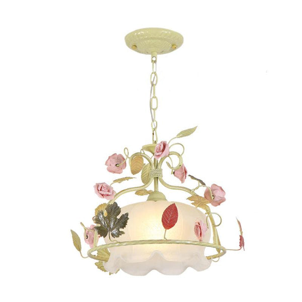 Countryside Scallop Chandelier Light Fixture 3 | Rebooters