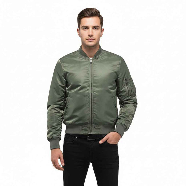 Ivan Men’s MA-1 Bomber Jacket – Classic Nylon – Rebooters