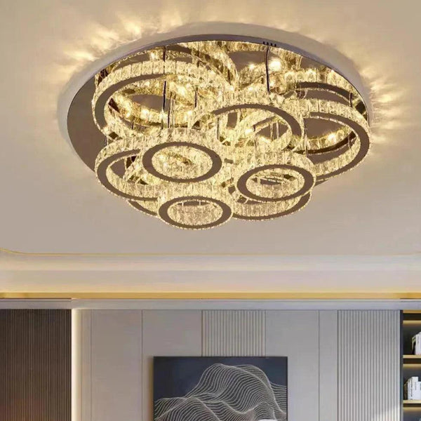 Irregular Multi-Ring Crystal Luxury Ceiling Light Fixture – Rebooters